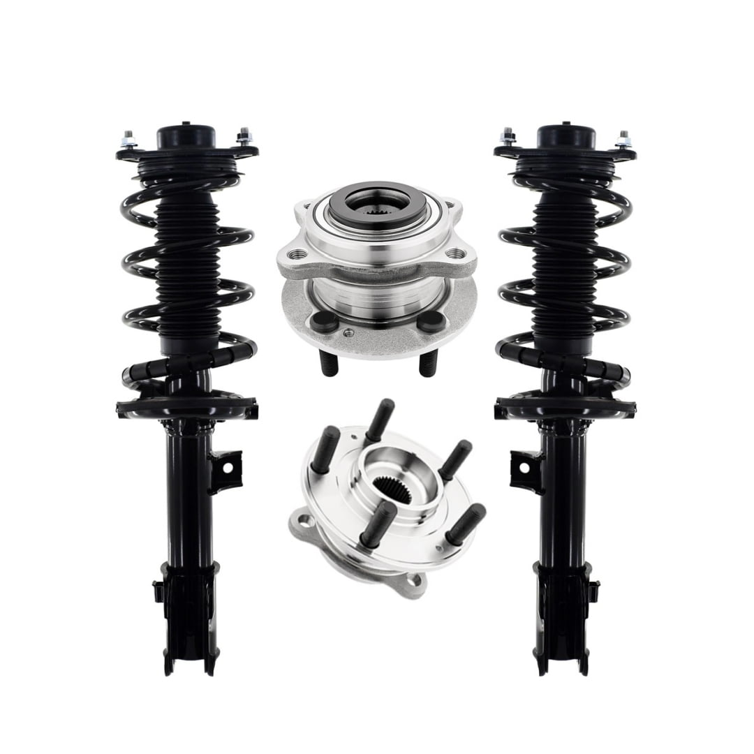 Set of 4 Front Quick Complete Strut-Coil Spring Assembly-Wheel Hub ...