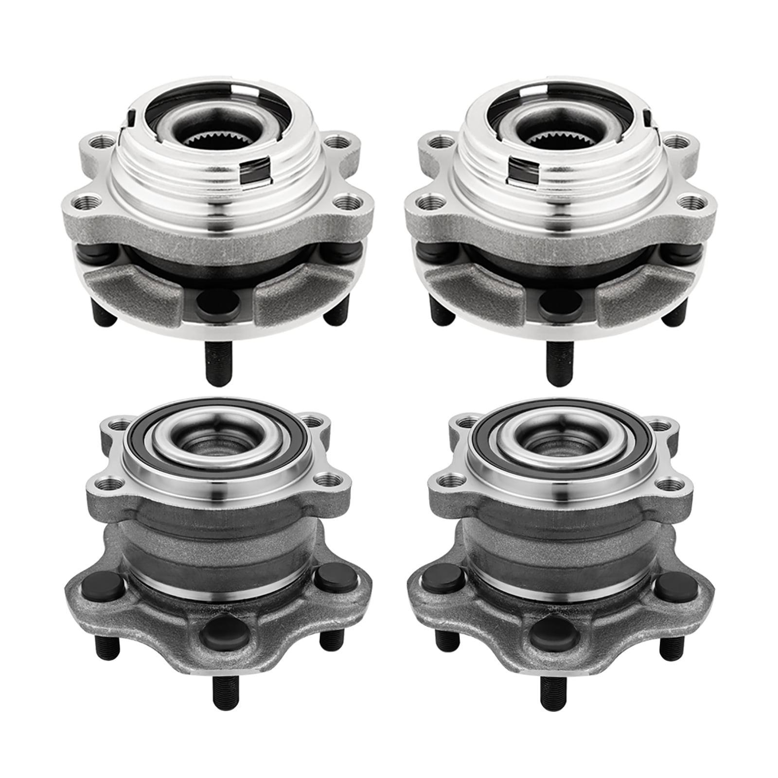 Set of 4 Front-Rear Wheel Bearing-Hub Assembly For 2007-2018 Nissan ...