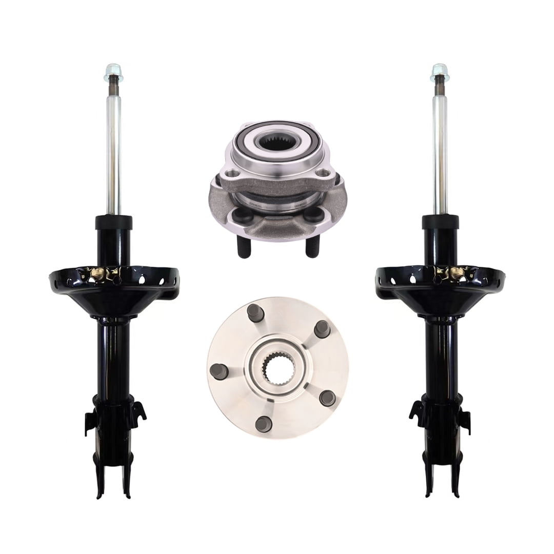 Set of 4 Front Suspension Strut Assembly-Wheel Hub Bearing Assembly For ...
