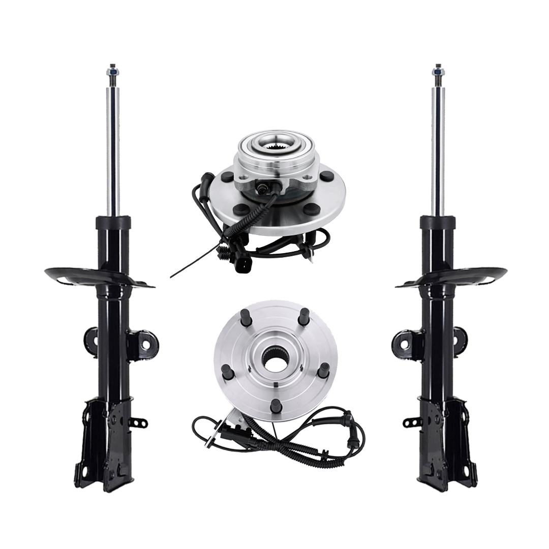 Set of 4 Front Suspension Strut Assembly-Wheel Hub Bearing Assembly For ...