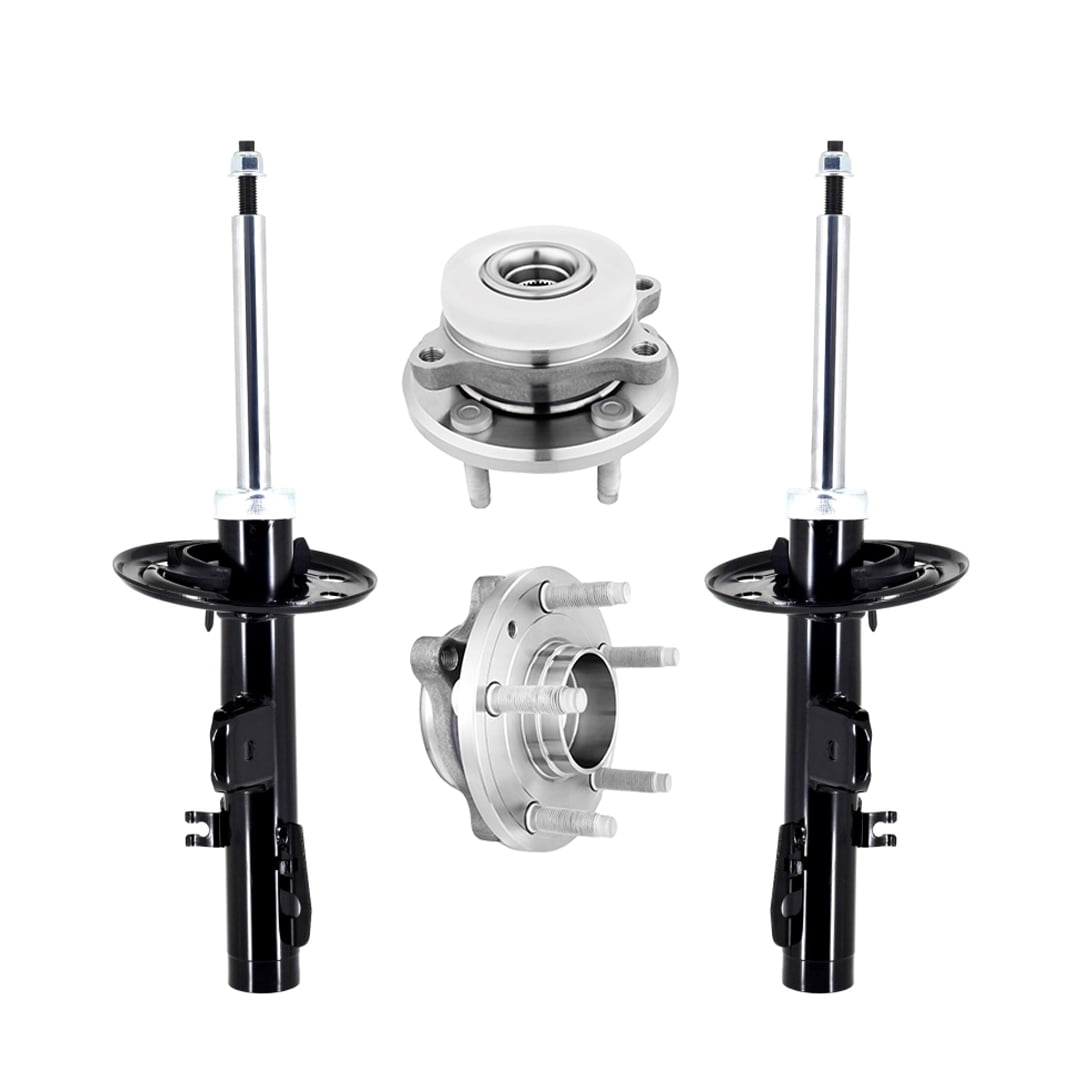 Set of 4 Front Suspension Strut Assembly-Wheel Hub Bearing Assembly For ...
