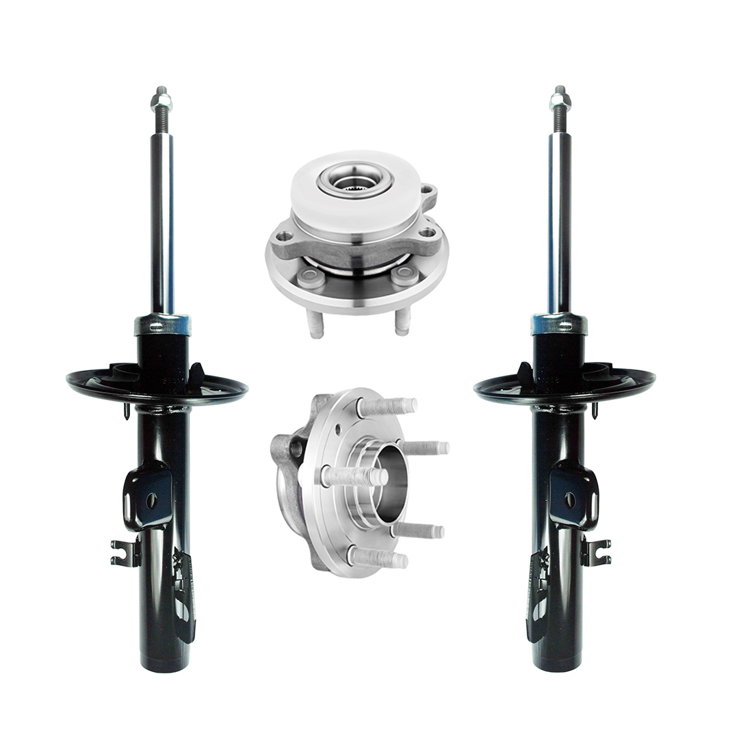 Set of 4 Front Suspension Strut Assembly-Wheel Hub Bearing Assembly For ...