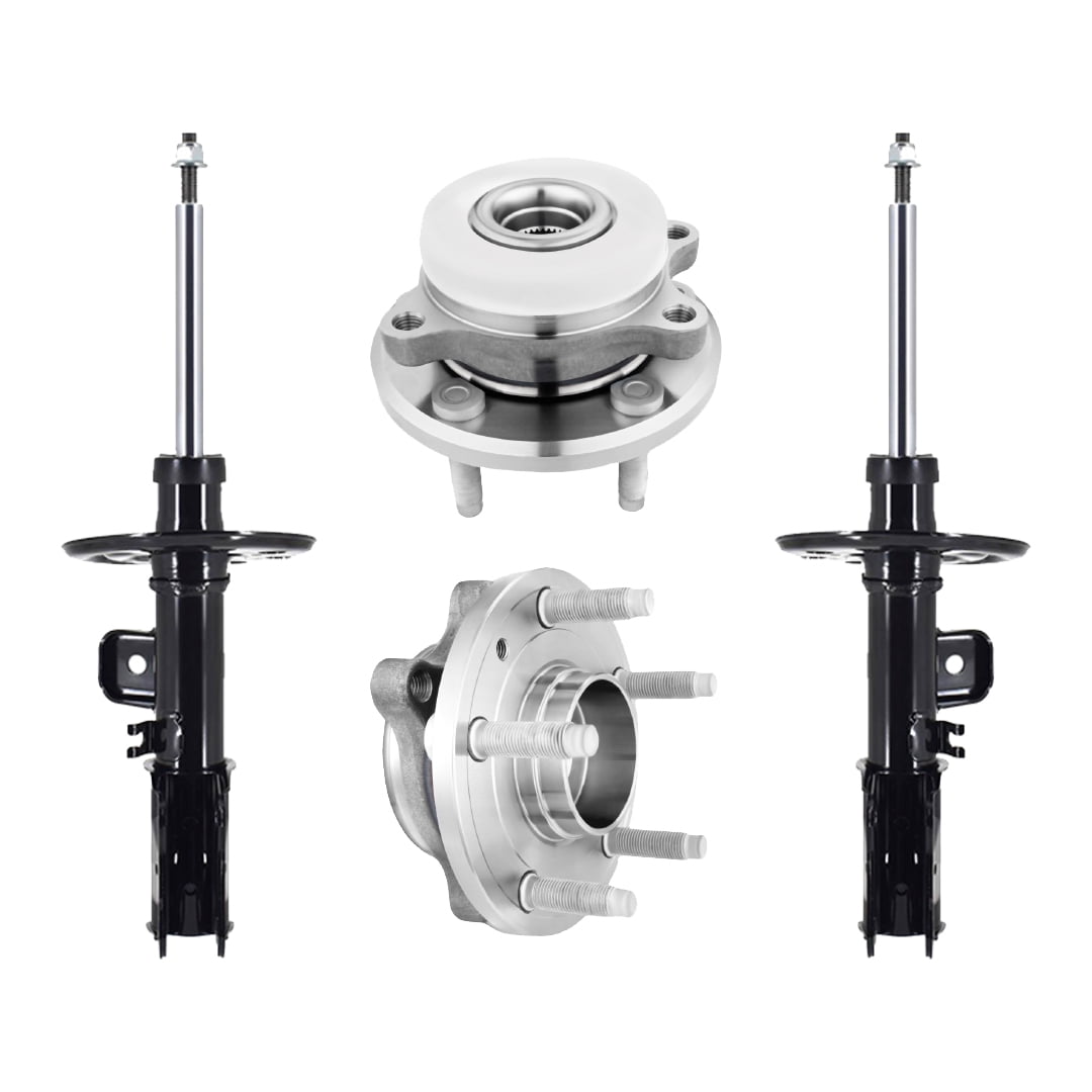 Set of 4 Front Suspension Strut Assembly-Wheel Hub Bearing Assembly For ...