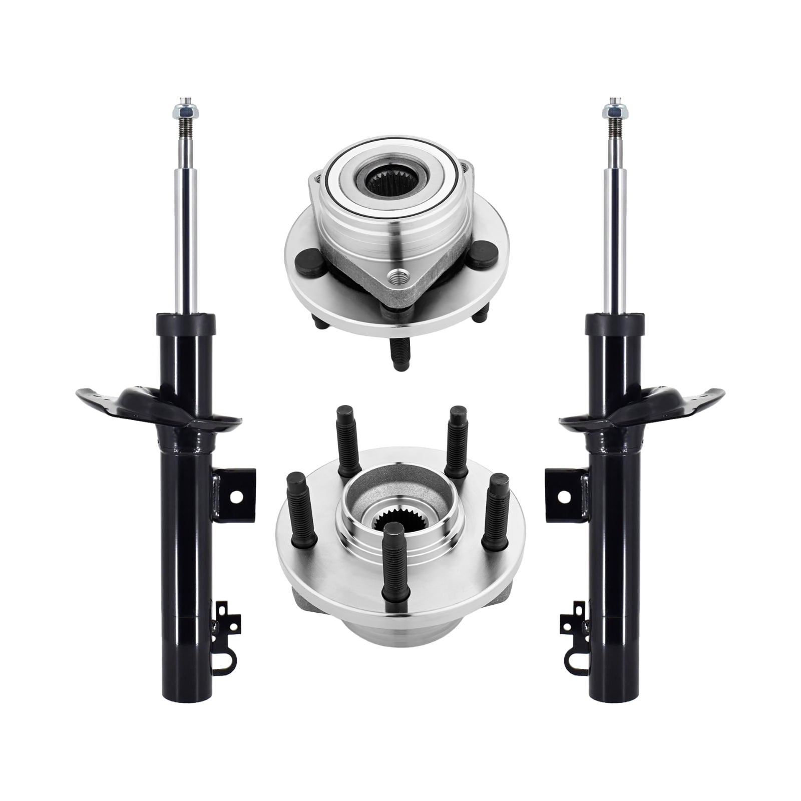 Set of 4 Front Suspension Strut-Wheel Hub Bearing For 1996-2005 Mercury ...