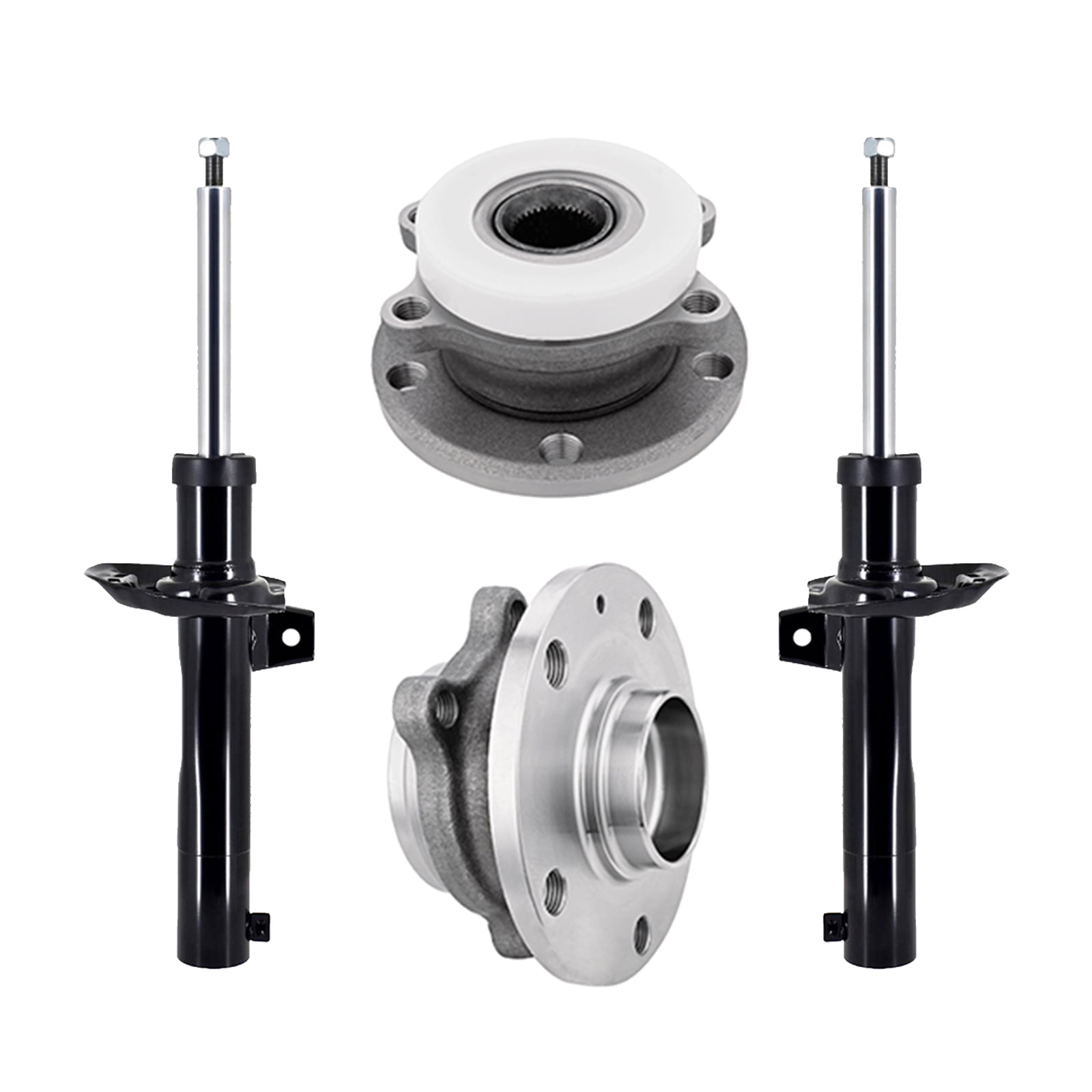 Set of 4 Front Suspension Strut-Wheel Hub Bearing For 2010-2013 ...