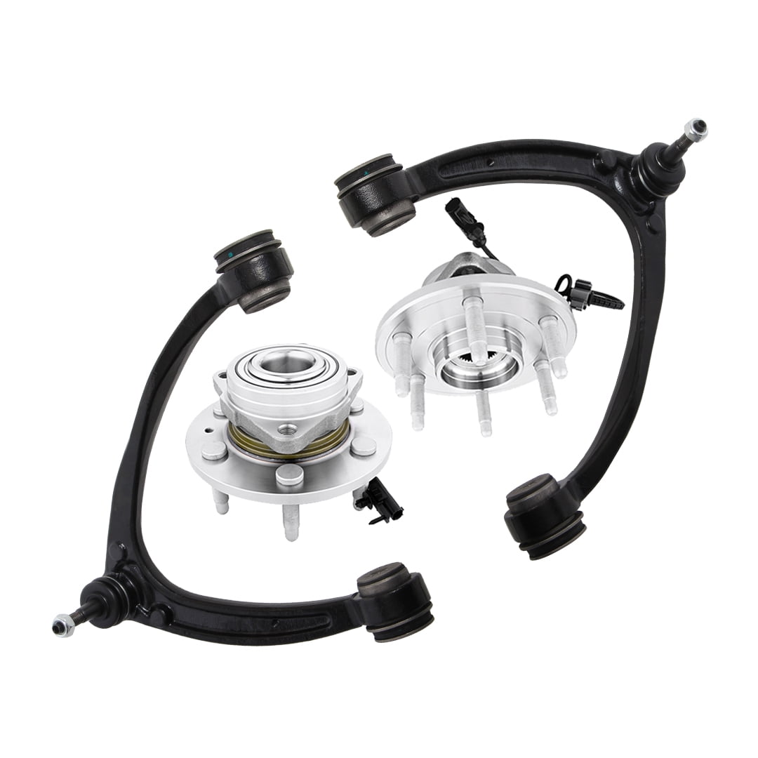 Set of 4 Front Upper Control Arm Ball Joint-Wheel Hub Bearing Assembly ...