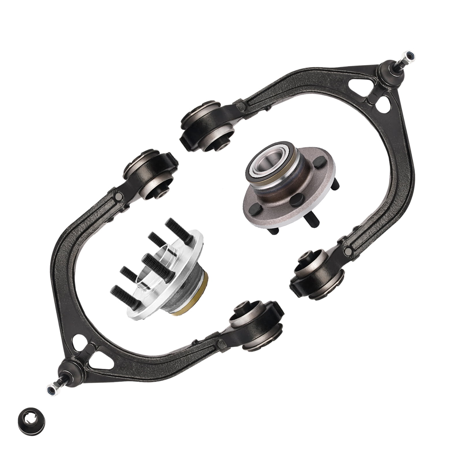 Set of 4 Front Upper Control Arm Ball Joint-Wheel Hub Bearing Assembly ...