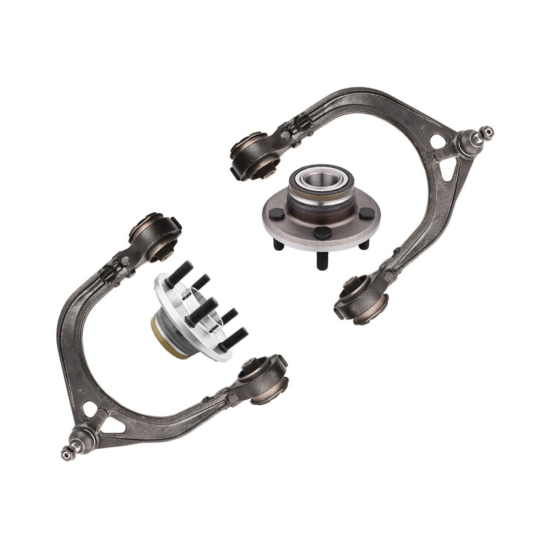 Set of 4 Front Upper Control Arm Ball Joint-Wheel Hub Bearing Assembly ...