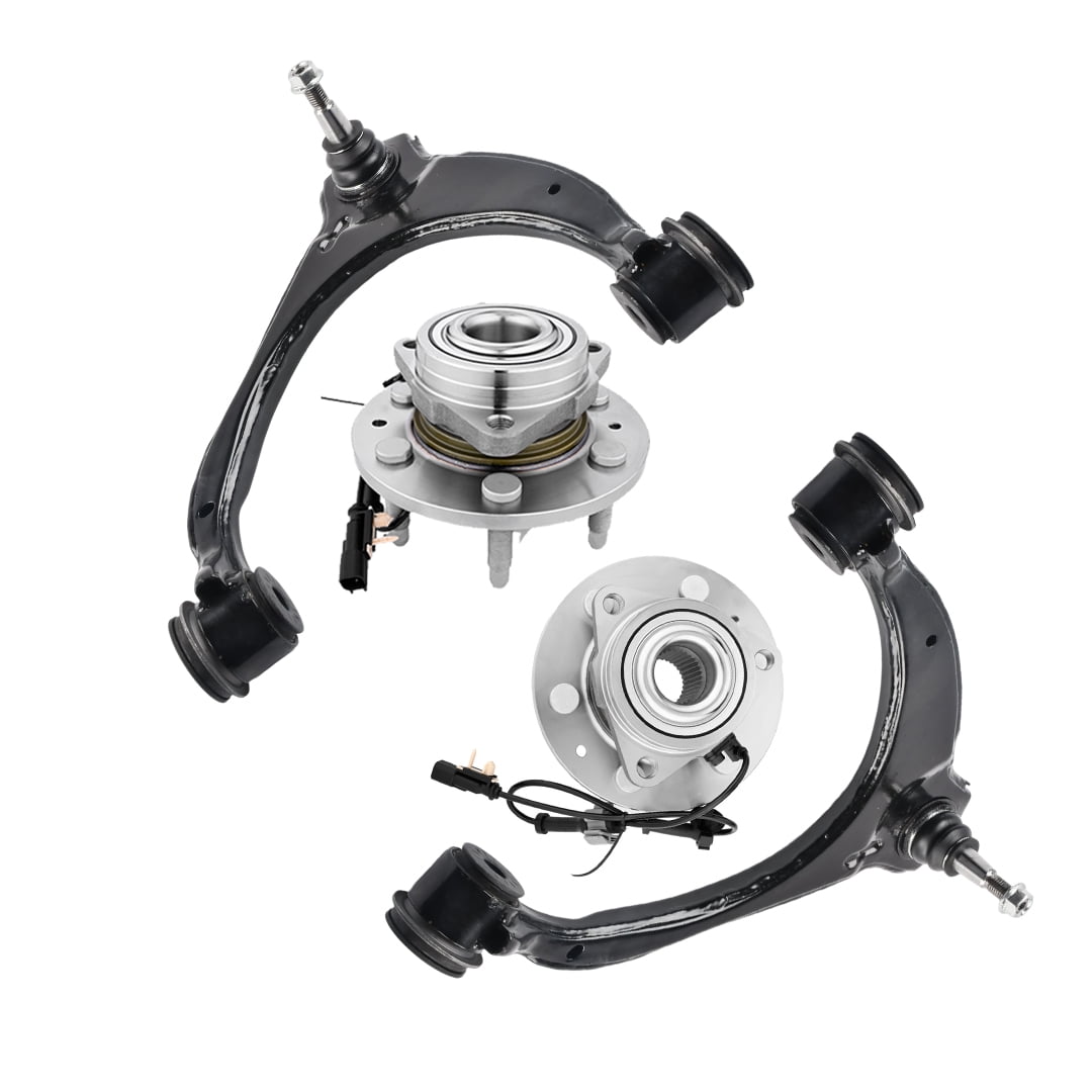 Set of 4 Front Upper Control Arm Ball Joint-Wheel Hub Bearing Assembly ...