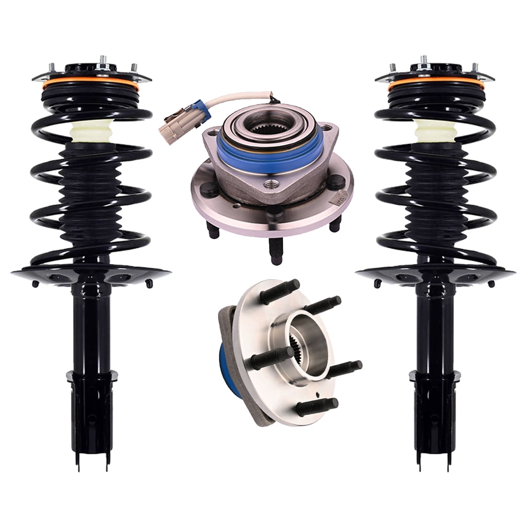 Set of 4 Front Wheel Hub Bearing-Quick Complete Strut-Coil Spring For ...