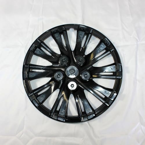 Set of 4 Front and Rear Gloss Black 10 Split Spoke 15" Wheel Covers ...