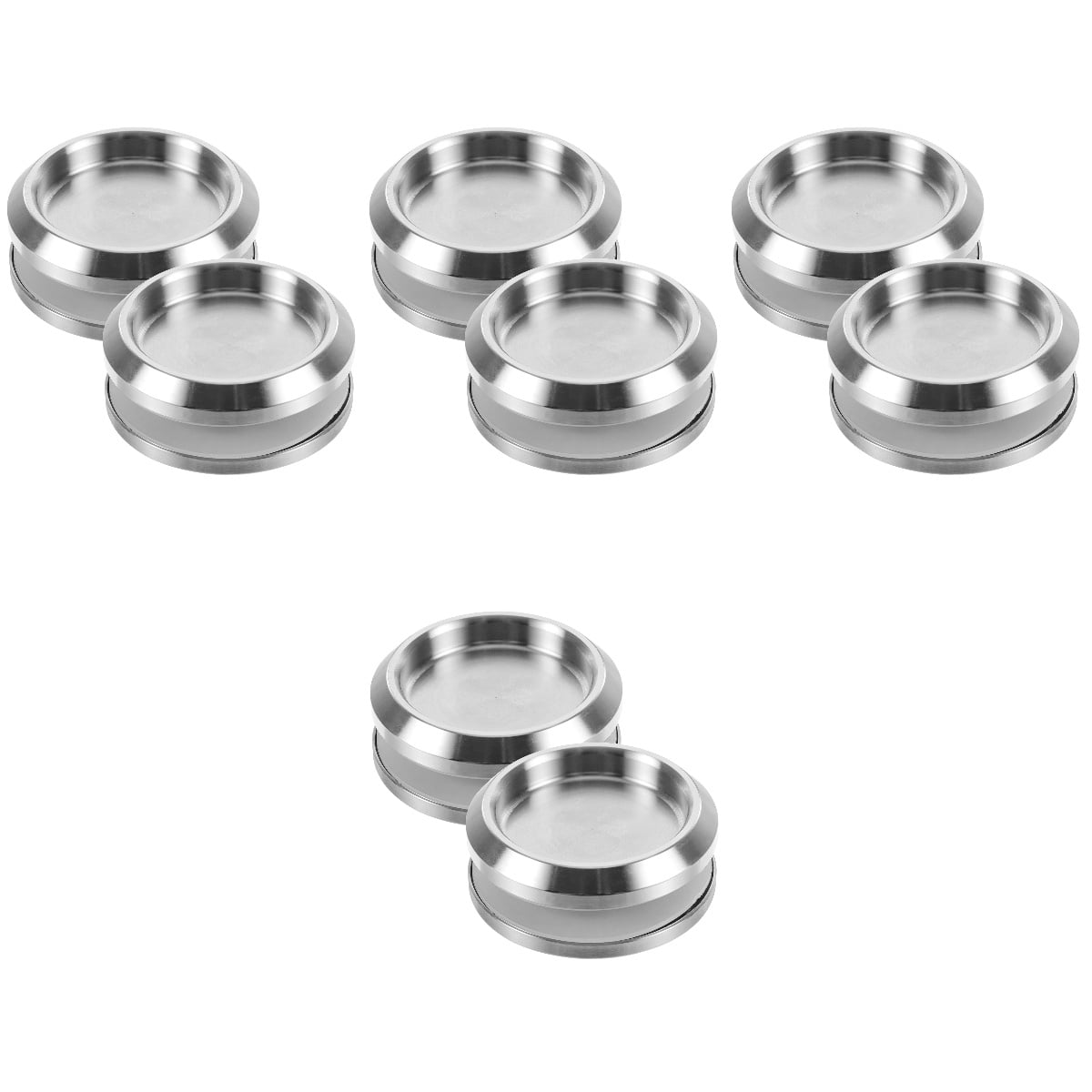 Set of 4 Glass Door Handle Side Knob Sliding Drawer Pulls Silver ...