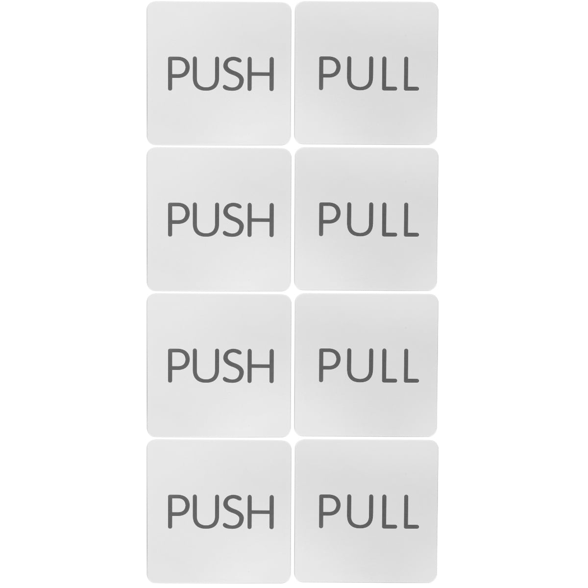 Set of 4 Glass Door Pull Sign Push for Stickers Office Silver - Walmart.com