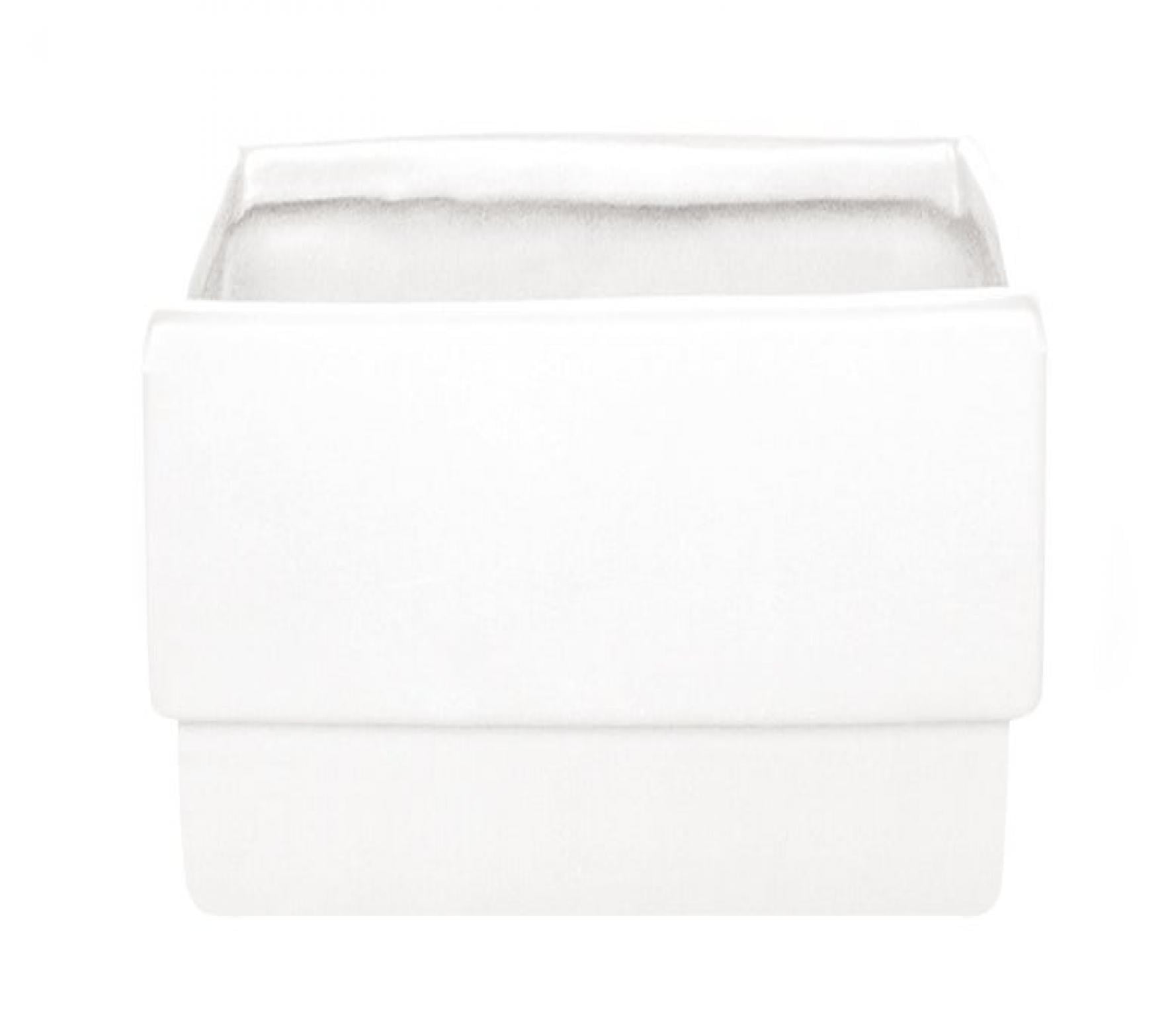 Set of 4 Glazed White Square Planter - Walmart.com