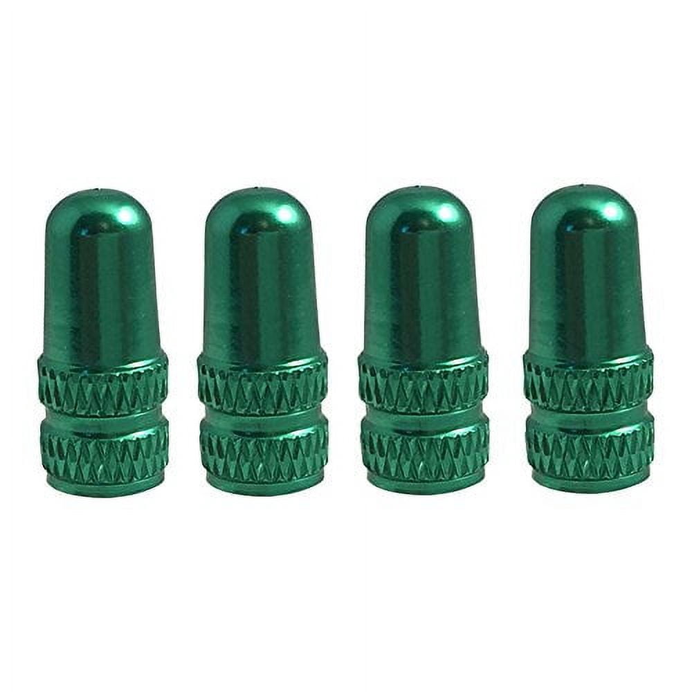 Set of 4 Green Anodized Alloy Presta Valve Stem Caps By Shred Lab ...