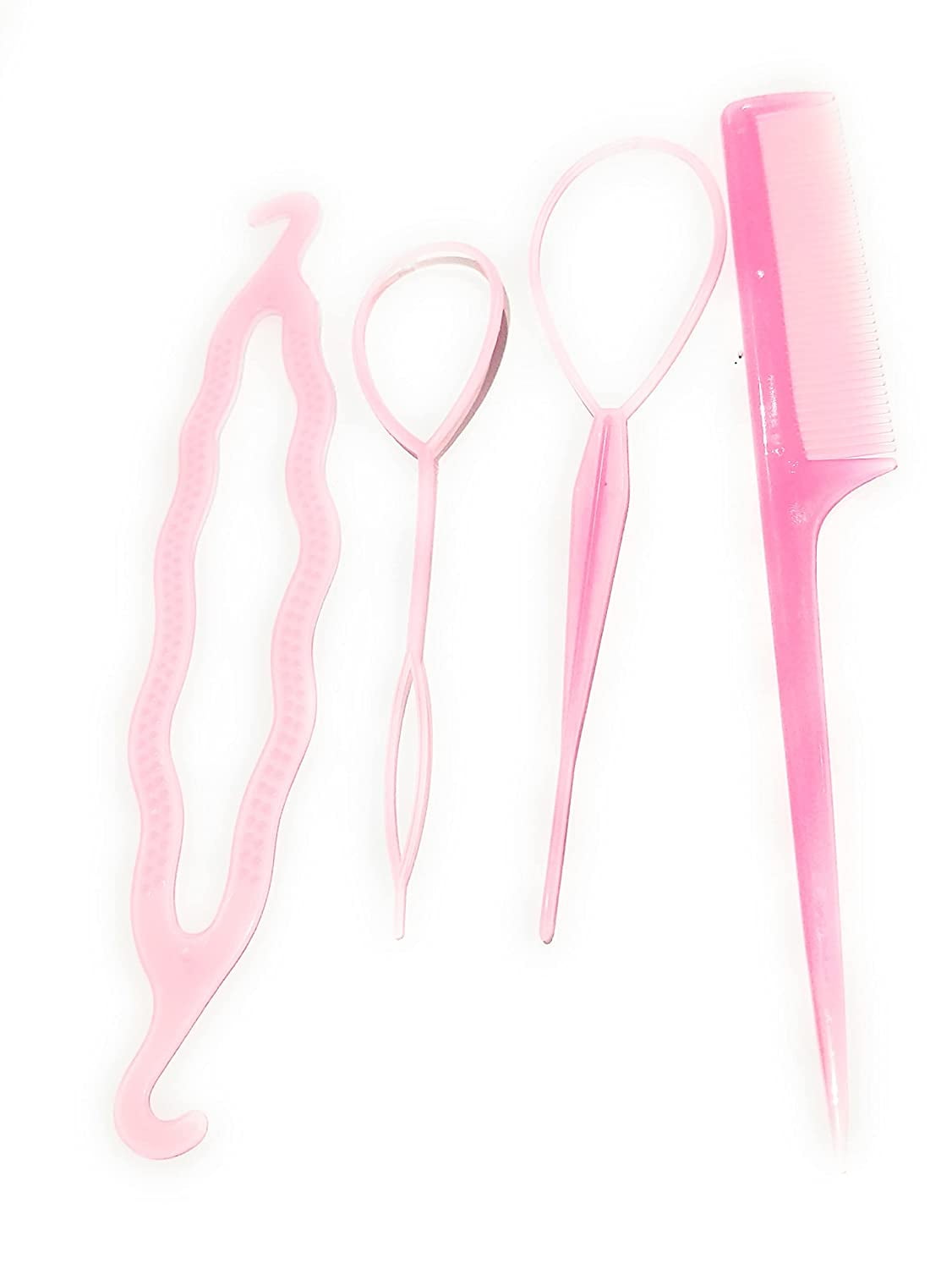 Set of 4 Hair Styling Tools 2 Topsy Tails Bun Maker and Hair Twist ...