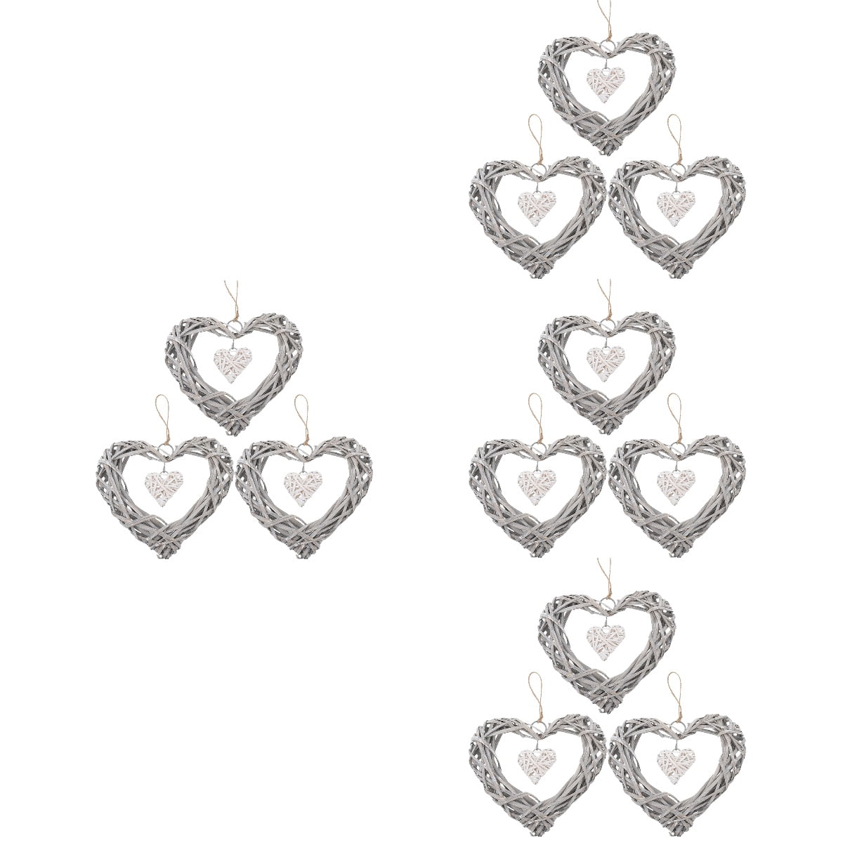 Set of 4 Hanging Hearts Decorations for Wall Chic Craft - Walmart.com