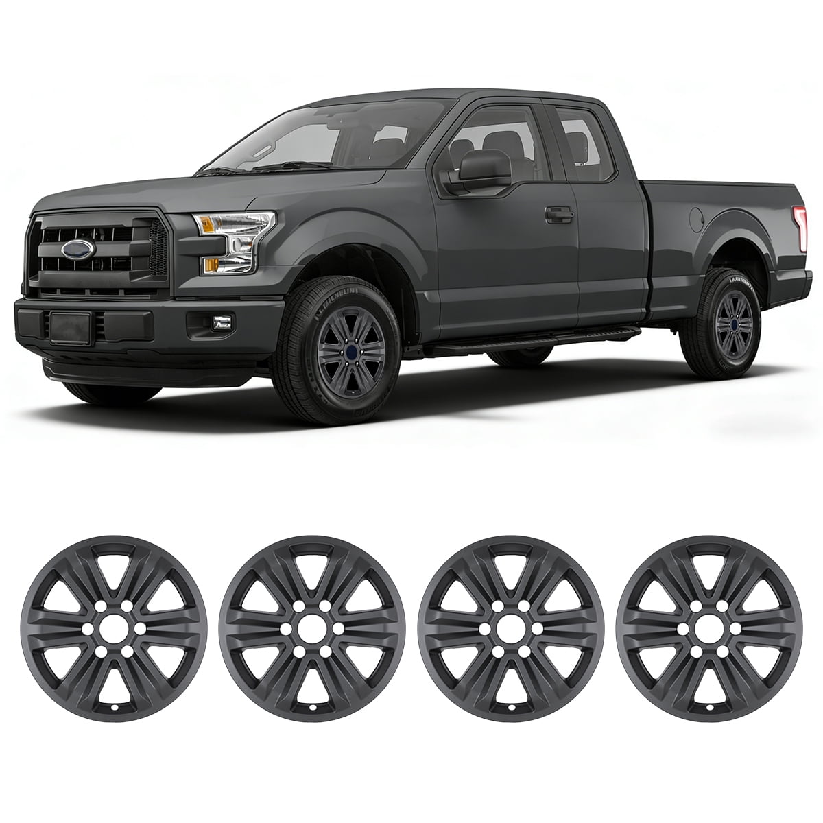 (Set of 4) Hubcaps,17" Alloy Wheel Wheel Skins Fit for 2015-2020 Ford F ...