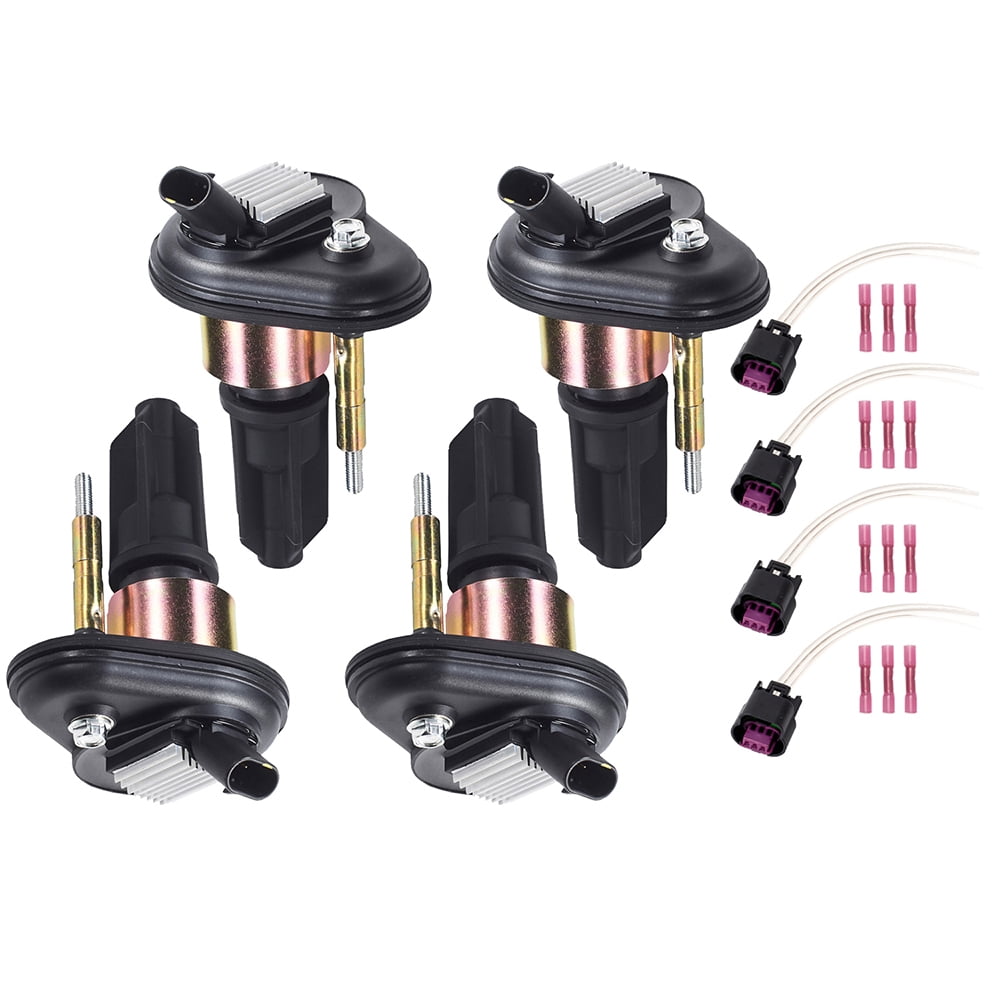 Set of 4 ISA Ignition Coil & 4 Ignition Coil Connectors for Chevrolet ...