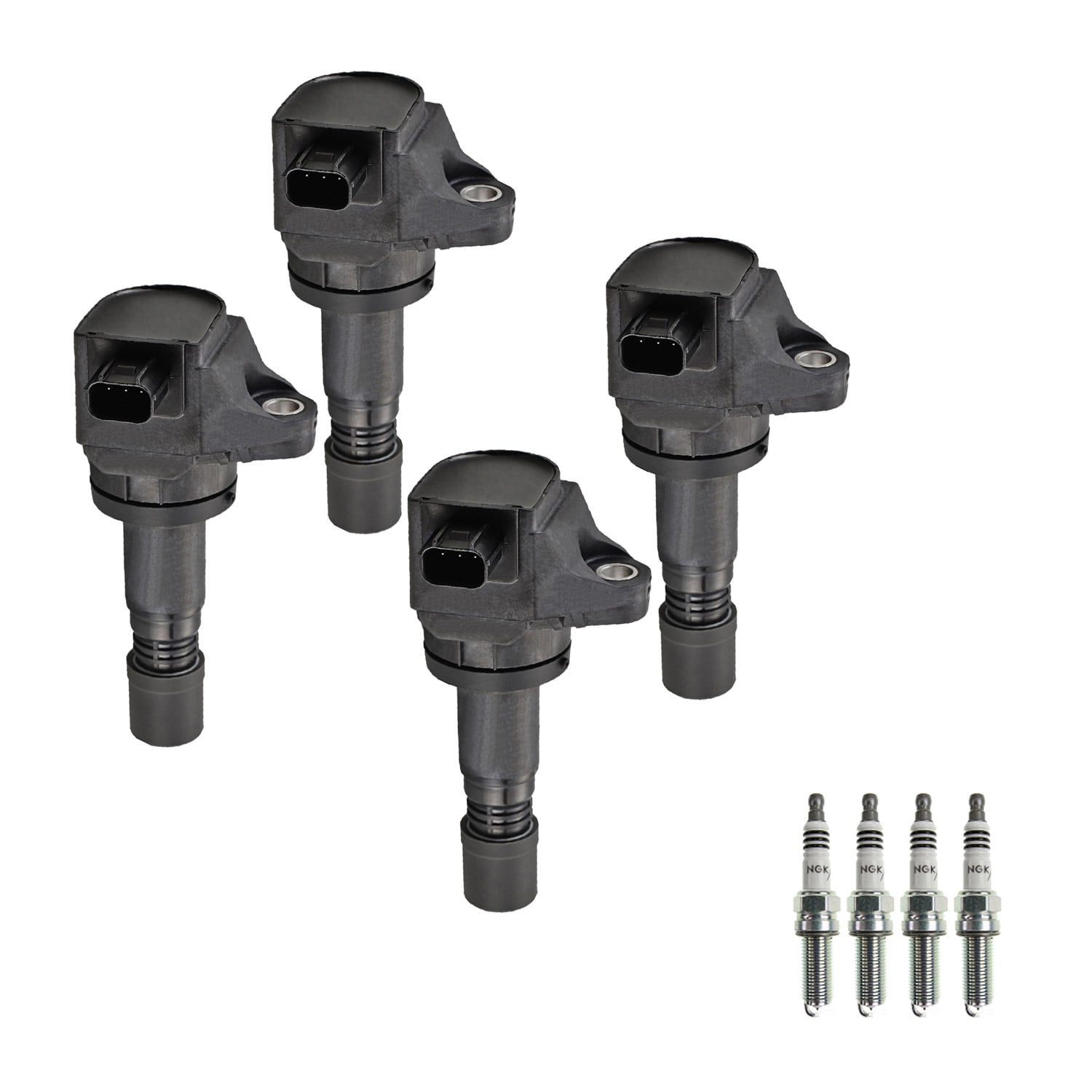 Set of 4 ISA Ignition Coil and NGK Spark Plug Compatible with 2012-2015 ...