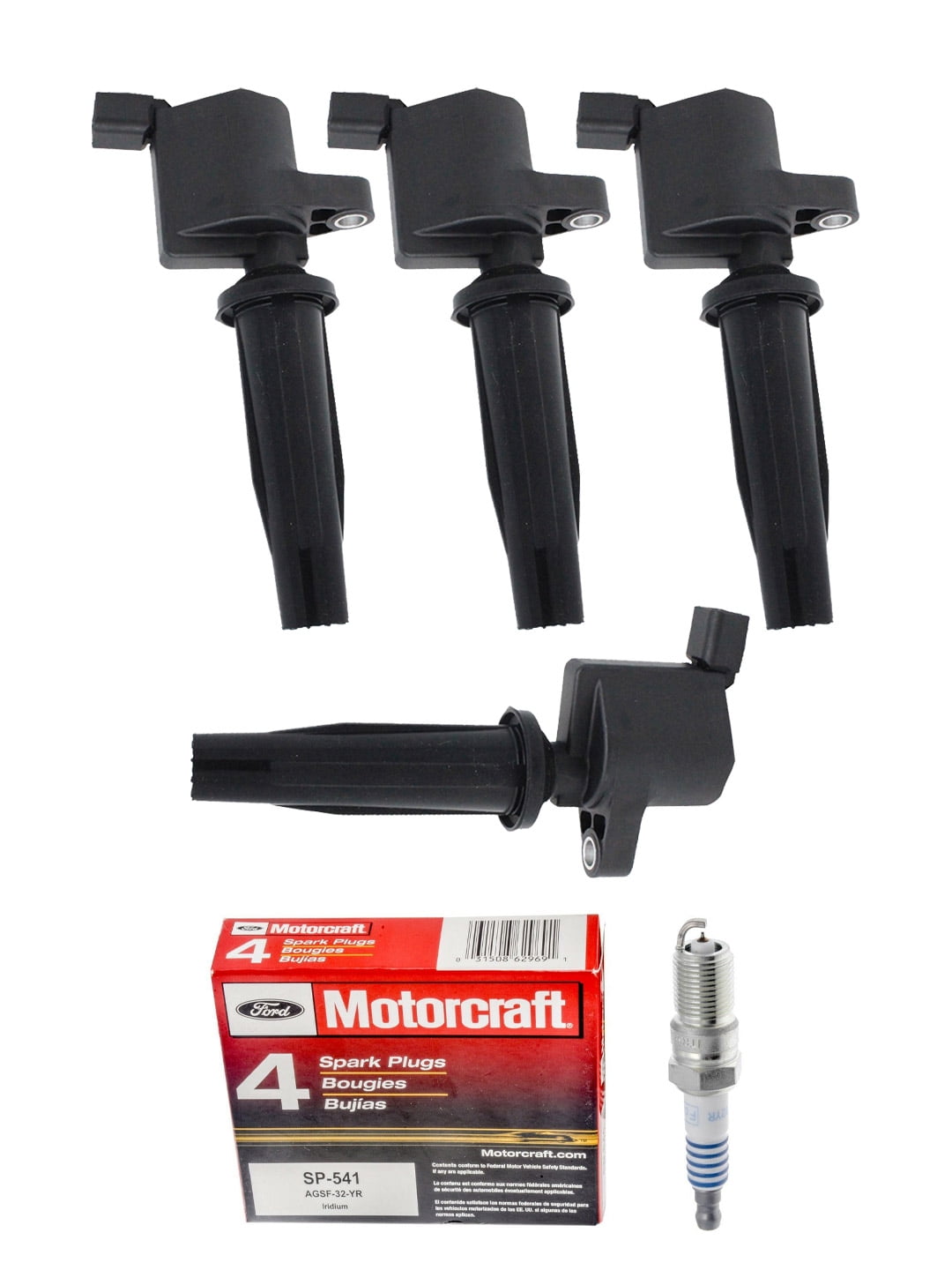 Set of 4 ISA Ignition Coils and 4 Spark Plugs Compatible with 2005-2011 ...