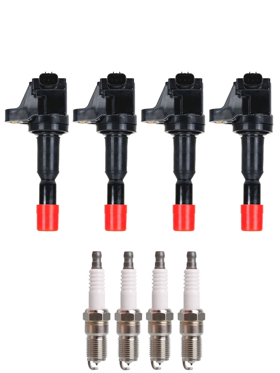 Set of 4 ISA Ignition Coils and 4 Spark Plugs Compatible with Honda Fit ...