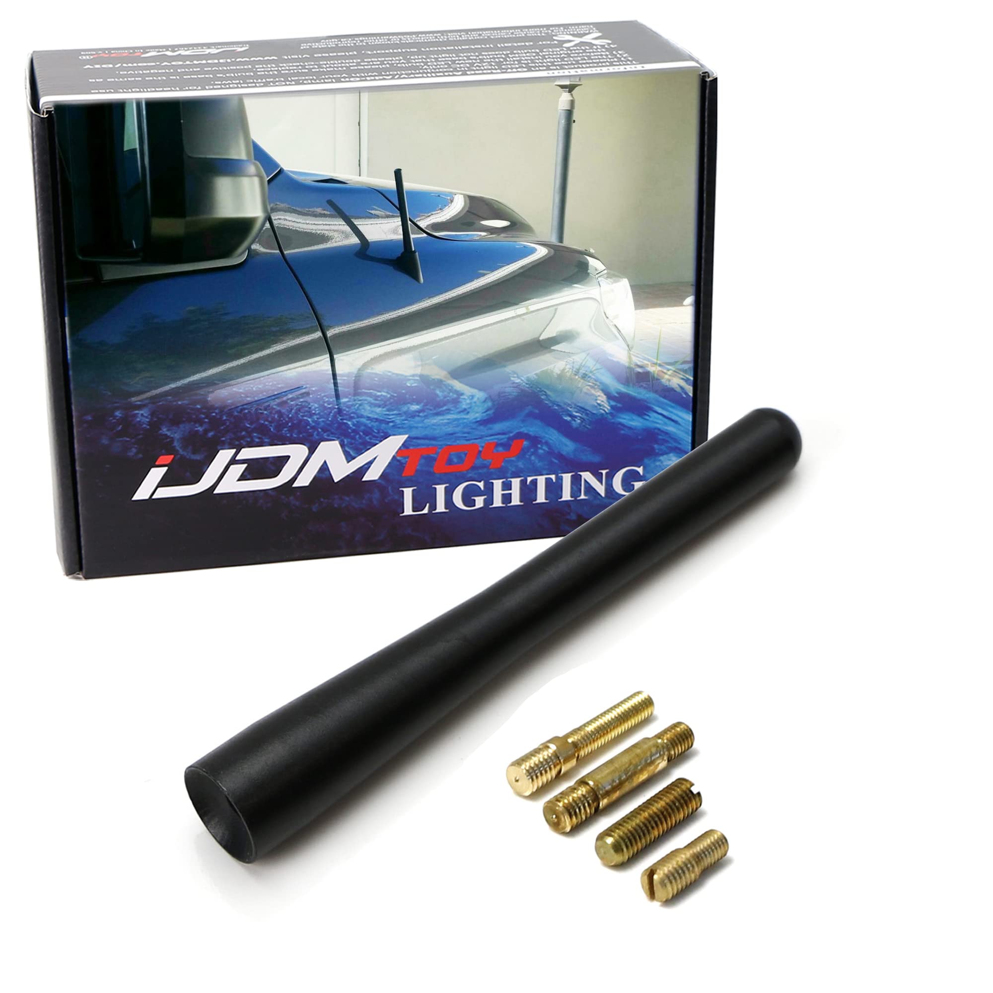 Set of 4-Inch Short Radio Antenna Topper For Ford Toyota Dodge/RAM ...