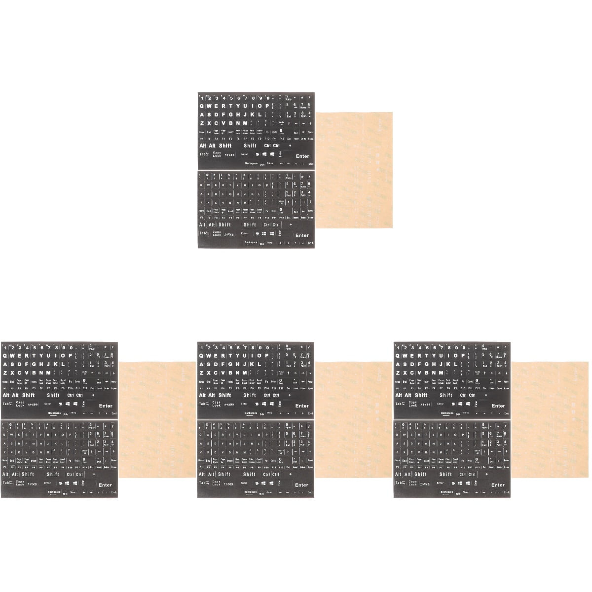 Set of 4 Keyboard and Mouse Mechanical Keyboards PVC Sticker Desktop ...