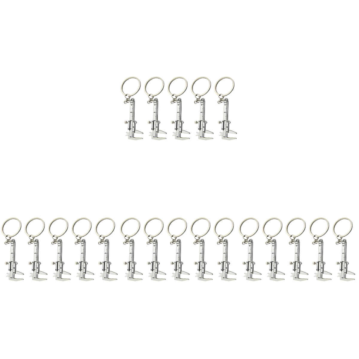 Set of 4 Keychain Vernier Caliper Buckle Carabiner for Keys Ruler ...