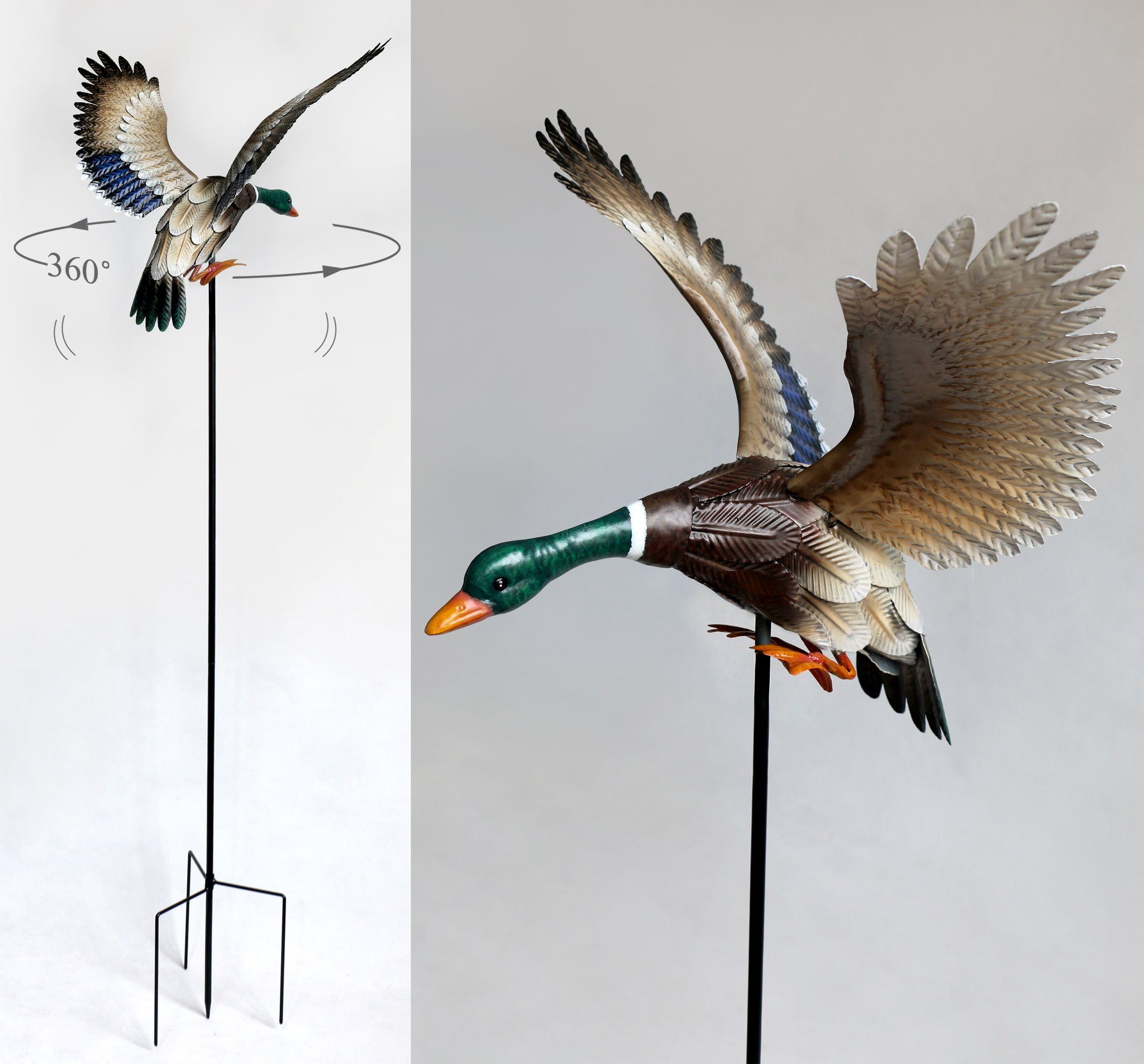 Set of 4 Kinetic Mallard Duck Stake - Walmart.com