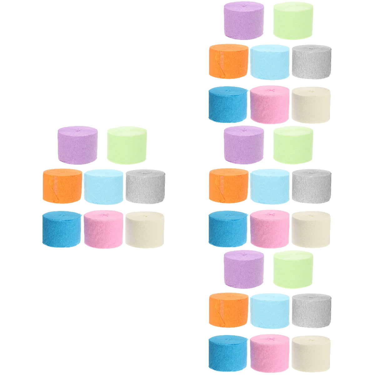 Set of 4 Label Riser Colored Scroll Ribbon Background Decorations Room ...