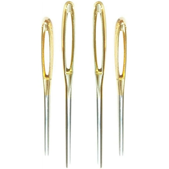 Set of 4 Large Eye Blunt Needles for Yarn Sewing Darning, Wool Thick ...