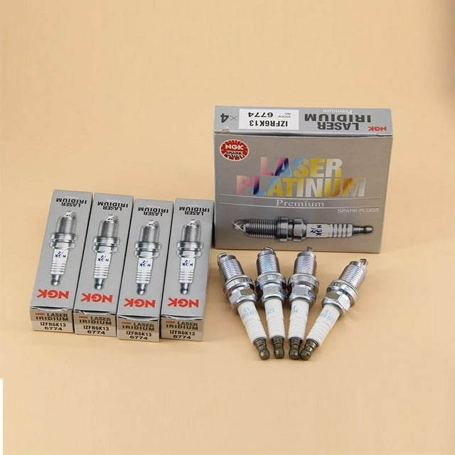 Set of 4 Laser Iridium Platinum Spark Plugs for Honda Accord Fit NGK ...