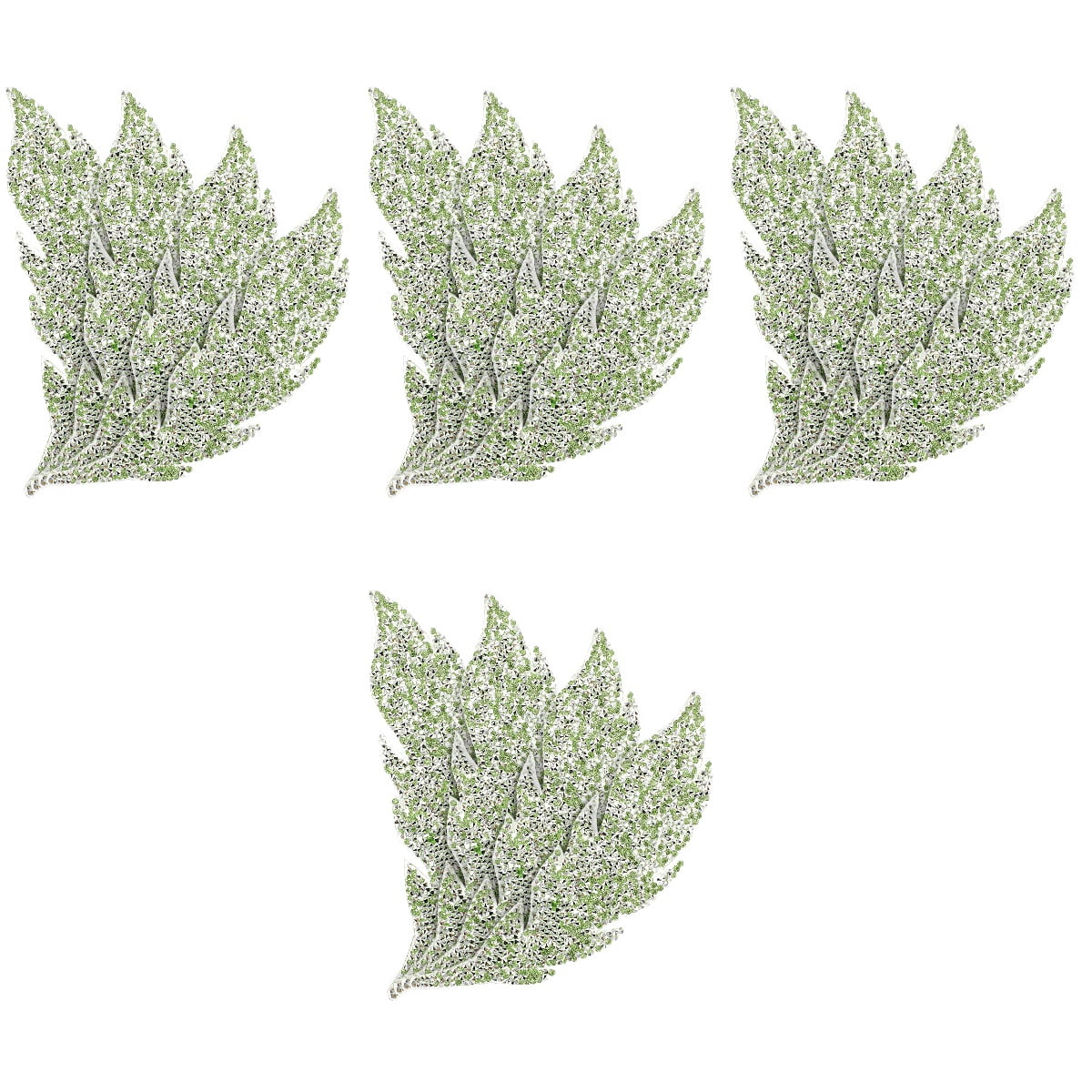 Set of 4 Leaf Patches Small Coat Green -resistant Clothes Hats ...