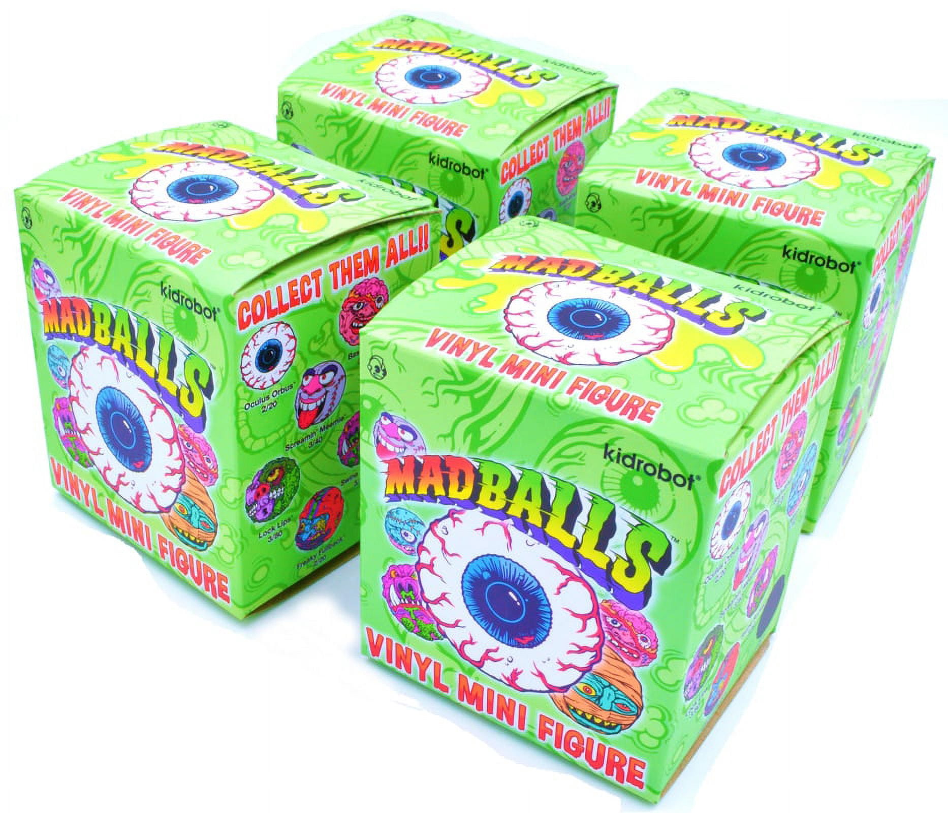 Set of 4: Mad Balls Vinyl Mini Figure Series by Kidrobot - Walmart.com