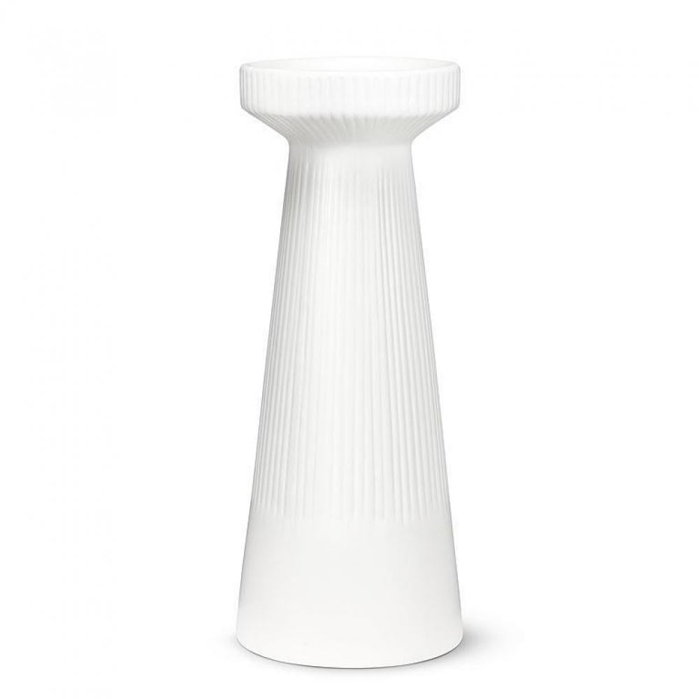 Set of 4 Matte White Ribbed Pillar Candle Holder - Walmart.com