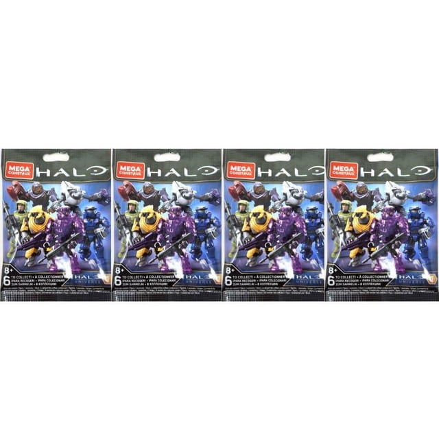 Set of 4 |Mega Contrux Halo Universe Series 1 Minifigure Pack |4 Sealed ...