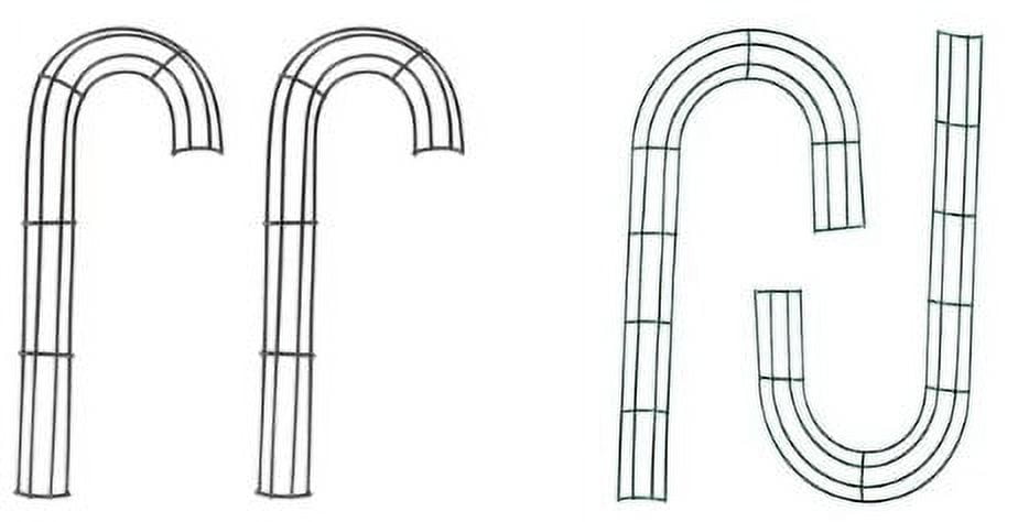 Set of 4 Metal Wire Candy-Cane-Shaped Wreath Forms, 20.5-in. Christmas ...