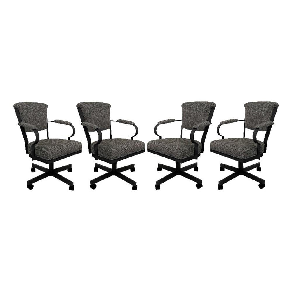 Set of 4 - Miami Swivel Metal Caster Chairs on Reading Base - Walmart.com