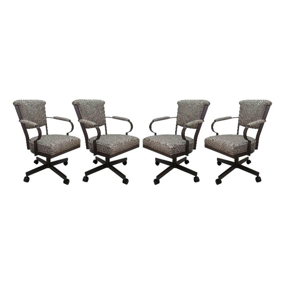 Set of 4 - Miami Swivel Metal Caster Chairs on Reading Base - Walmart.com