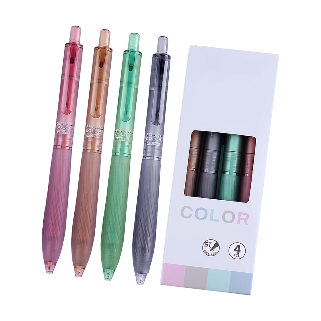 Set of 4 Midnight Retractile Pencils Ergonomic Shape Fluid Writing ...