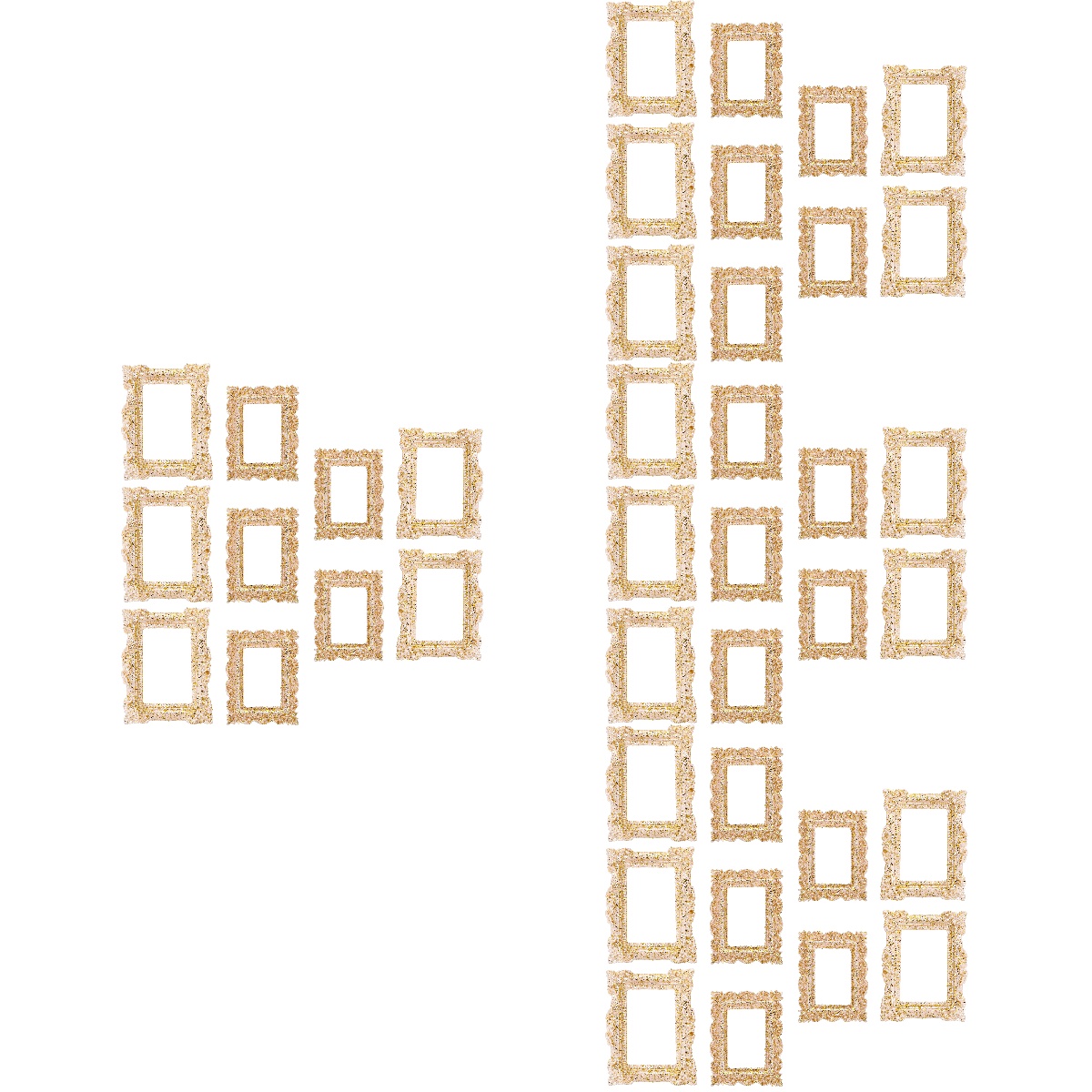 Set of 4 Mini Frame Small Box Frames Multi Pack Photo DIY - Walmart.com