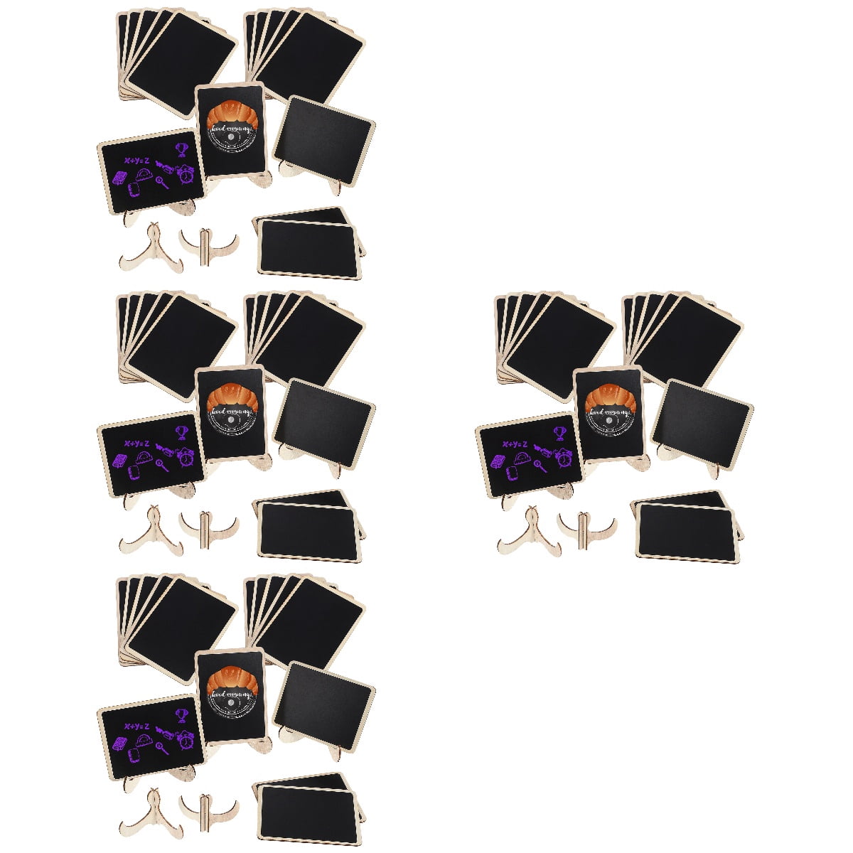 Set of 4 Mini Vertical Pvc Sticker Writing Board with Stand Blackboard ...