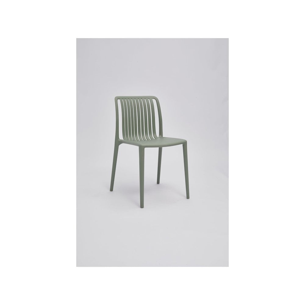 Set of 4 Moss Green Stackable Polypropylene Side Chair - Walmart.com