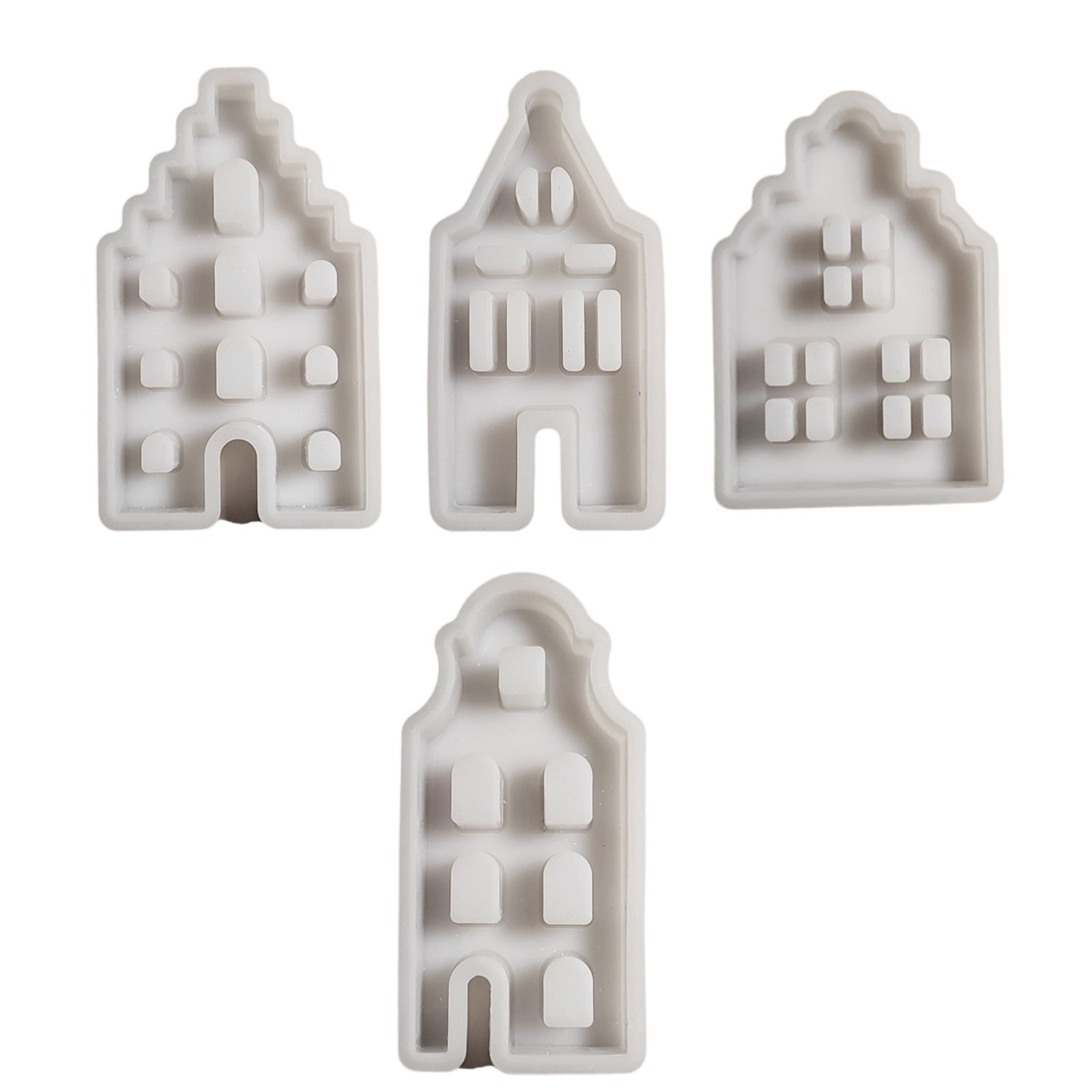 Set of 4 Multifuntional Handmade Molds Moulds House Shape Crafting ...