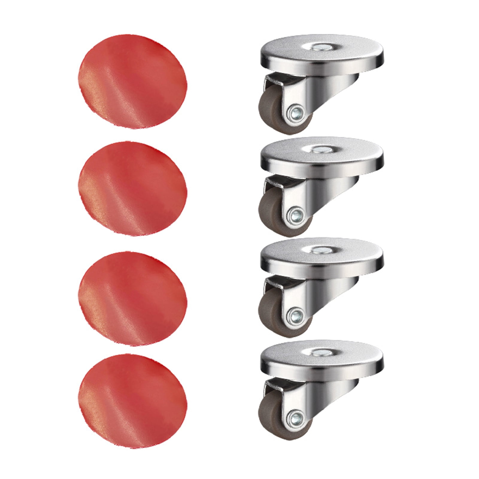 Set of 4 Multipurpose Small Rotating Wheel Casters for Light Objects ...