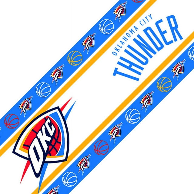 Set of 4 NBA Oklahoma City Thunder Wall Border Set Self-Stick ...