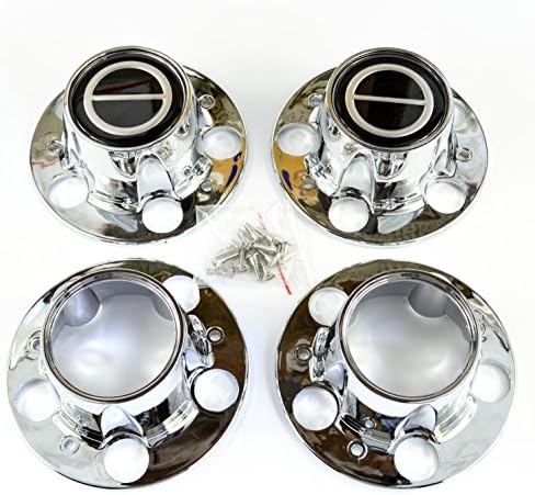 Set of 4 New 4wd Chrome Wheel Center Caps Black Replacement for Ford ...