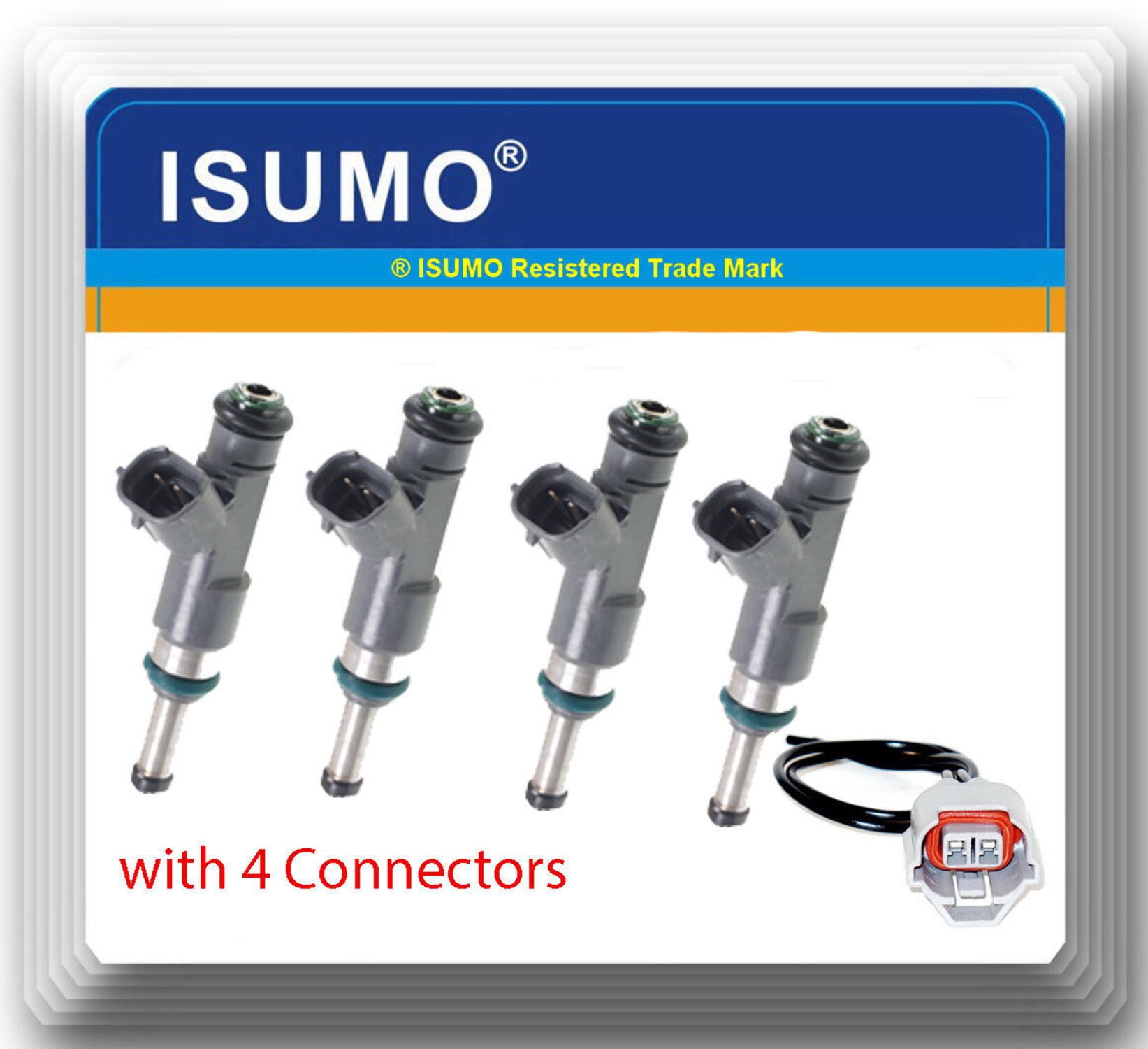 Set of 4 New Fuel Injector WITH Connectors For Nissan Frontier 2.5L-L4 ...