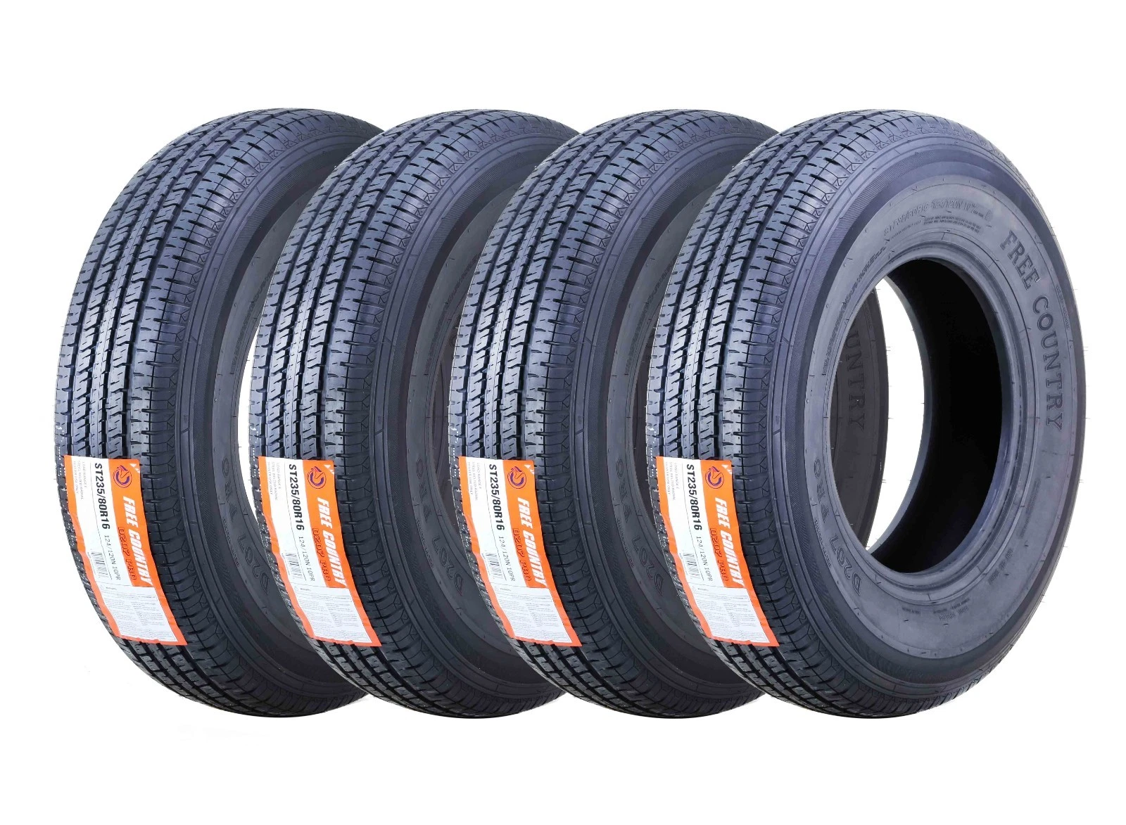 WINDA Premium Trailer Tires Set of 4, ST235/80R16 Radial 10PR Load ...